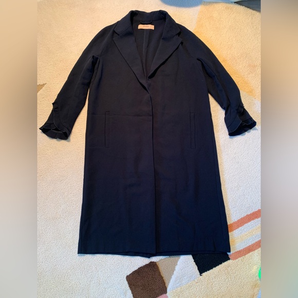 Zara | Jackets & Coats | Zara Basic Dark Blue Outerwear | Poshmark
